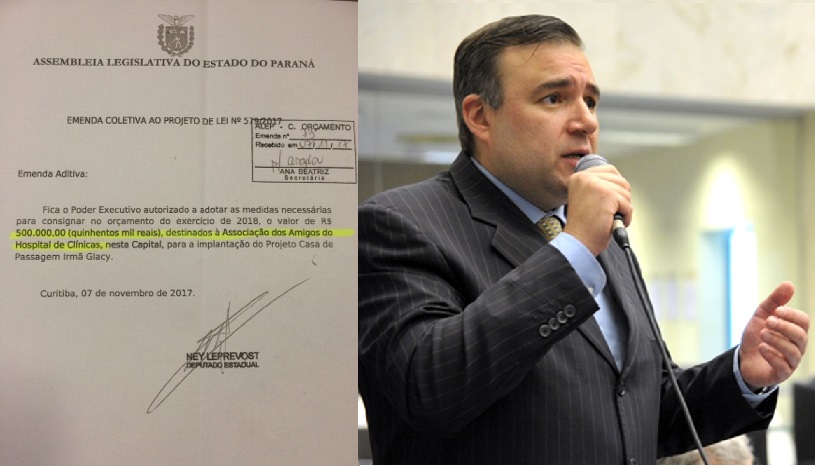 Ney Leprevost encabeça emenda de R$ 500 mil para Associação dos Amigos ... Ney Leprevost encabeça emenda de R$ 500 mil para Associação dos Amigos ...